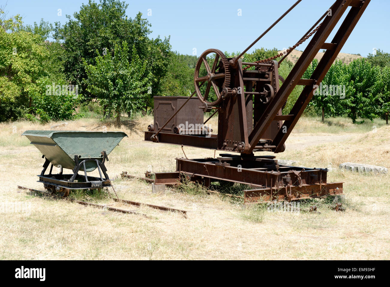 19th century Dorman Long crane at the Temple of Artemis archaeological ...