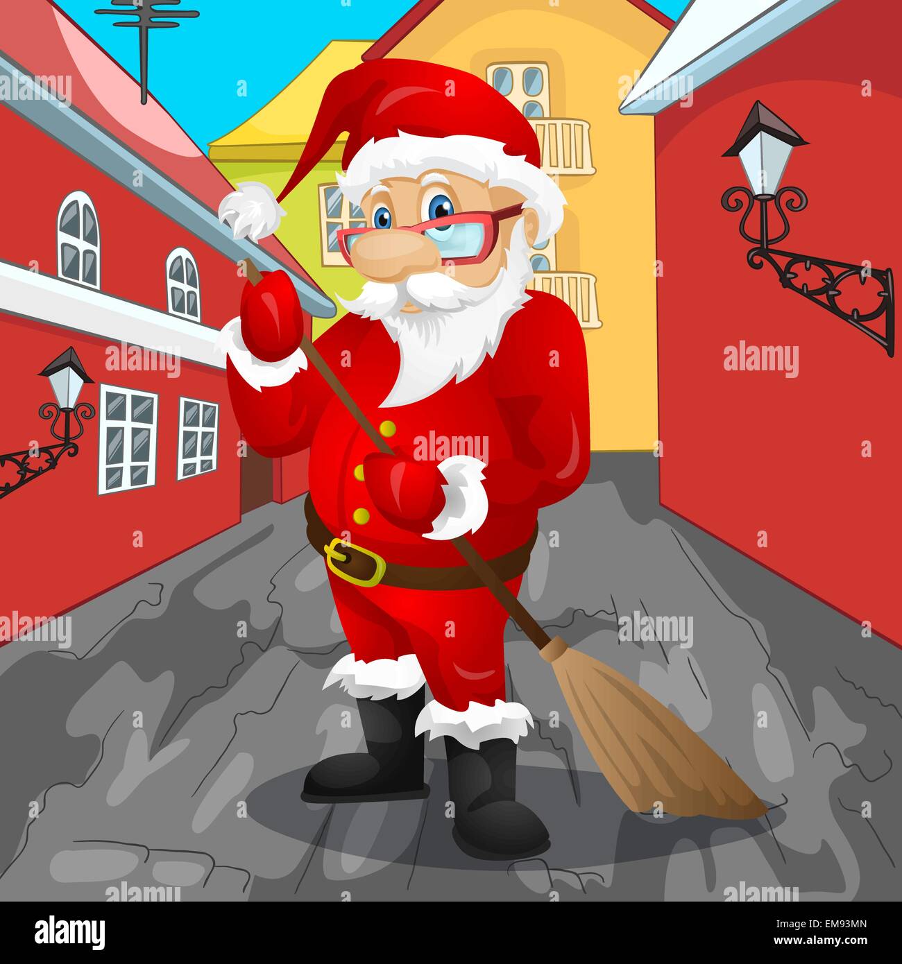 Santa claus street art Stock Vector Images - Alamy