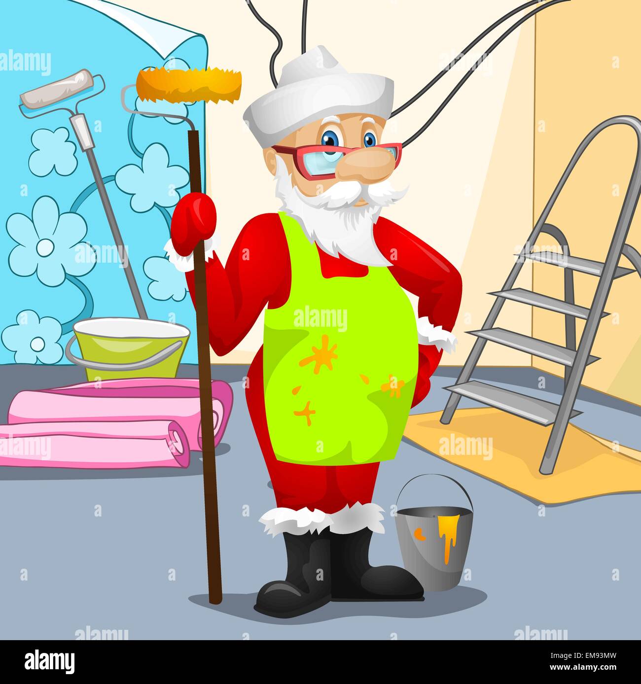 Real santa claus Stock Vector Images - Alamy