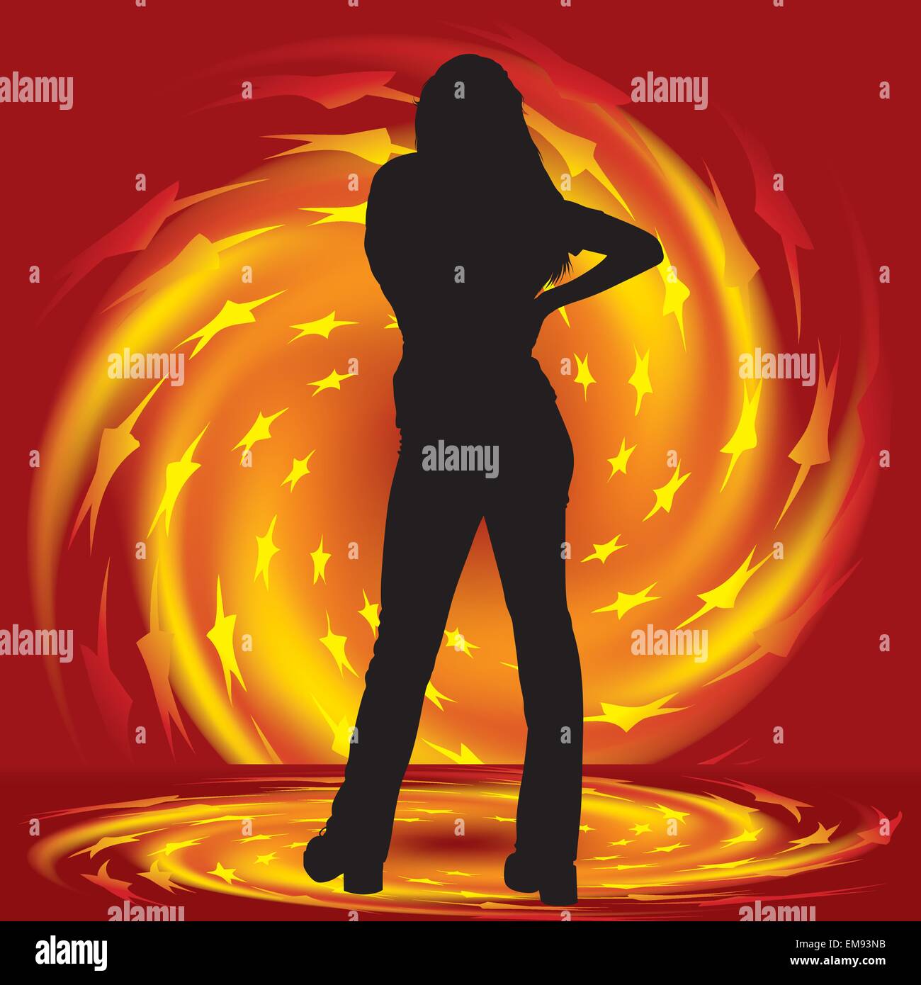 Girl And Fire Twirl Stock Vector Image & Art - Alamy