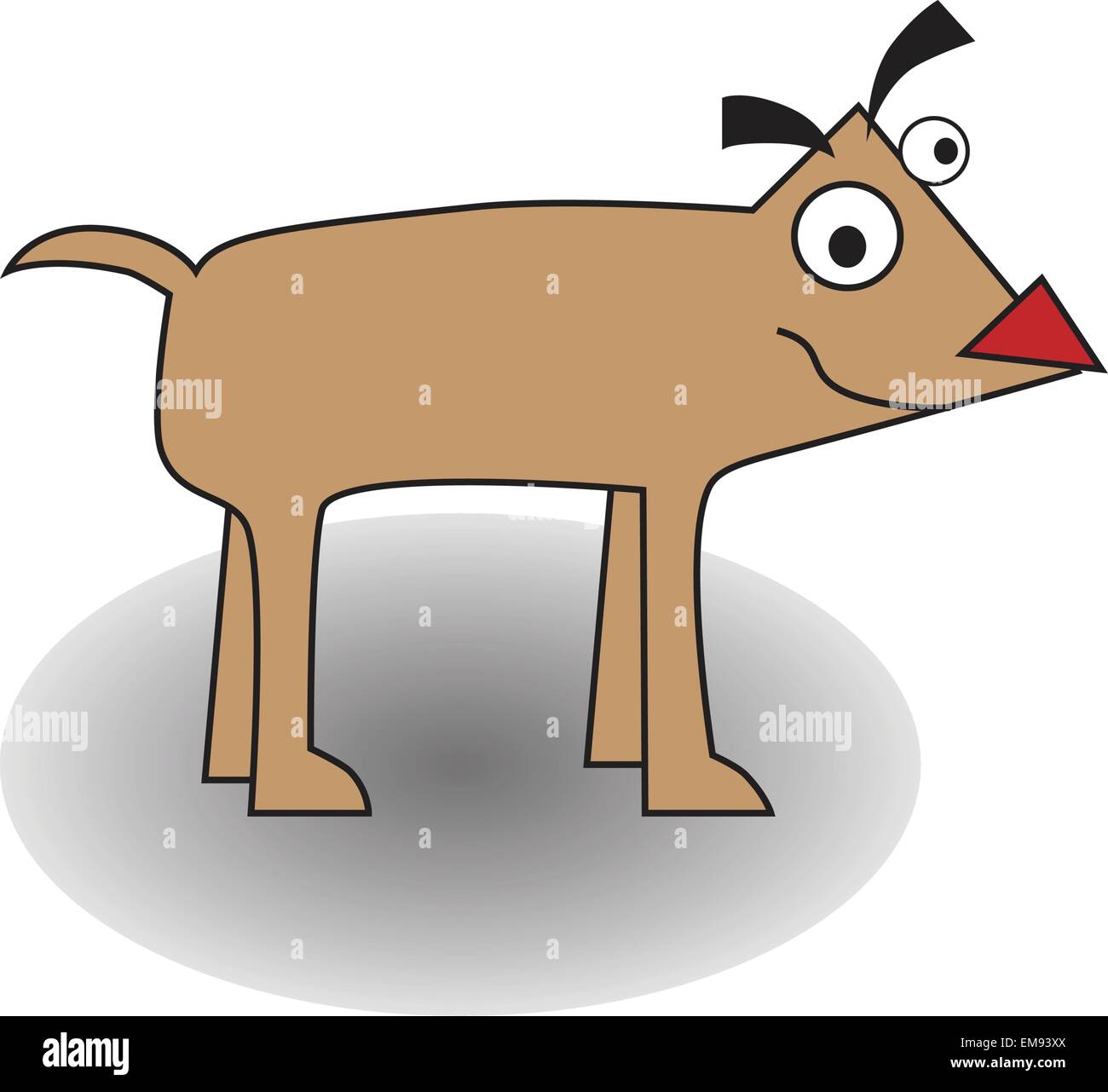 happy little cute dog Stock Vector Image & Art - Alamy