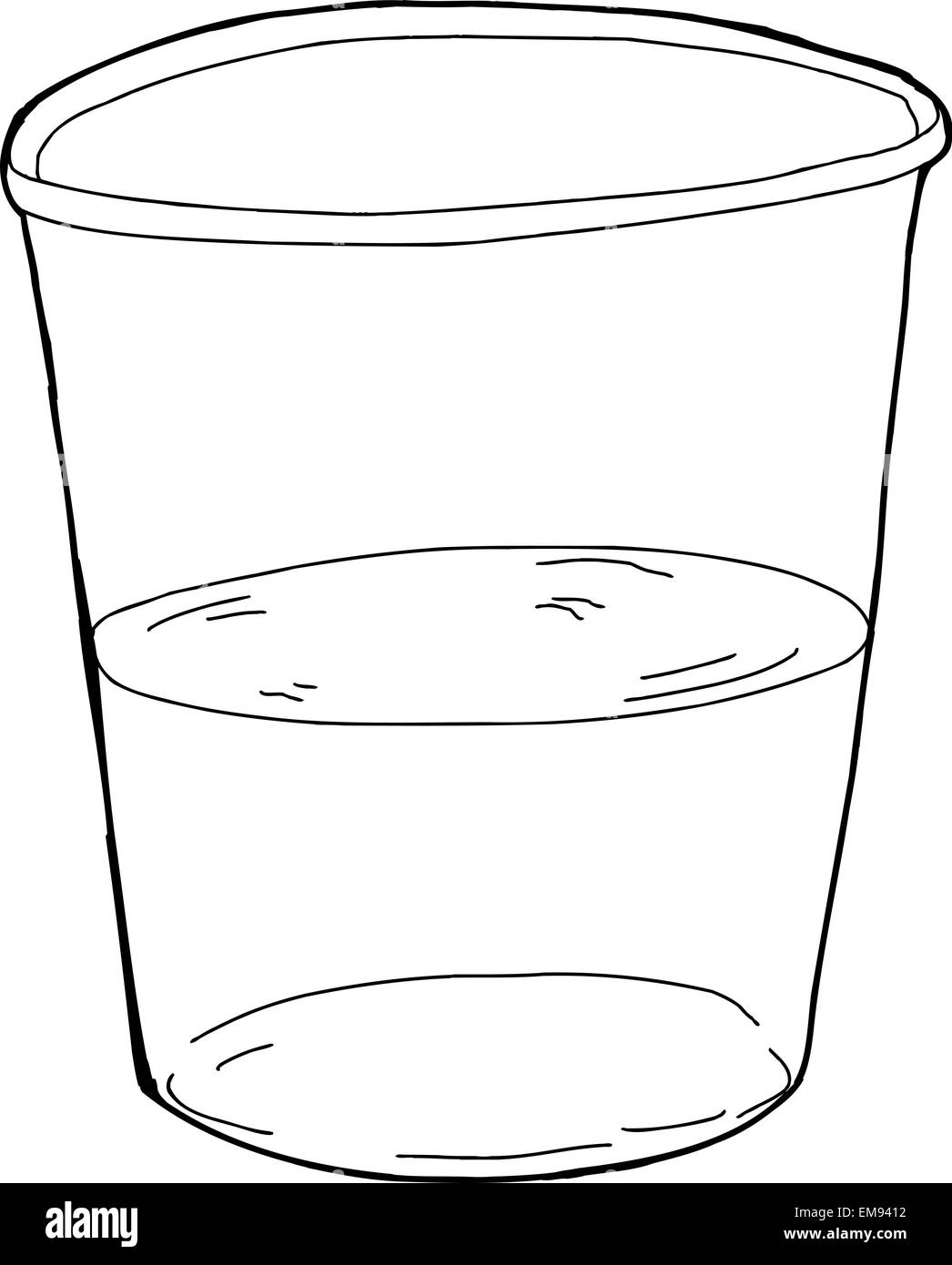 Cup half empty illustration hi-res stock photography and images - Alamy