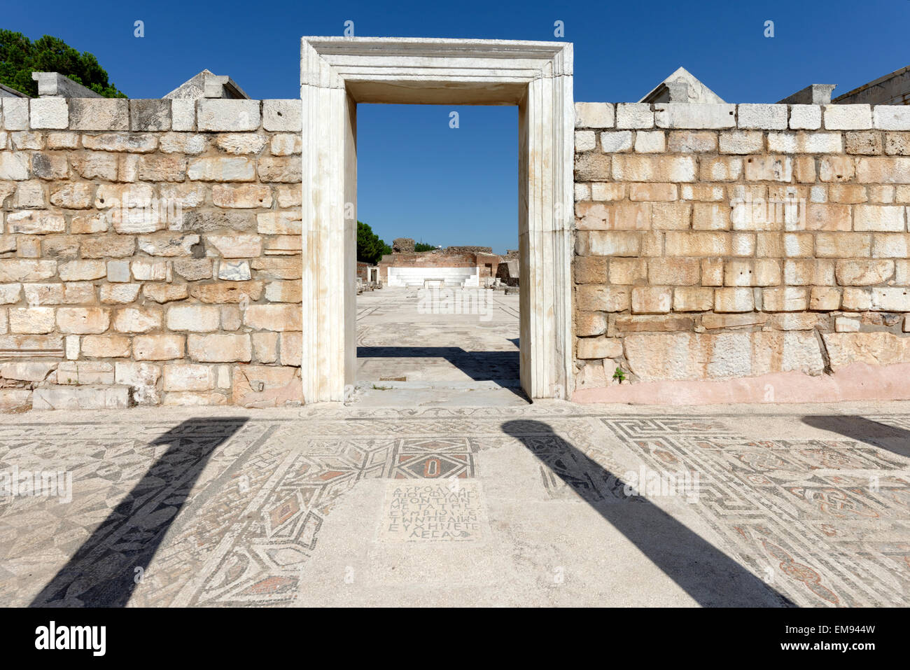 One of three atrium doorways to the long hall of the 3rd century AD ...