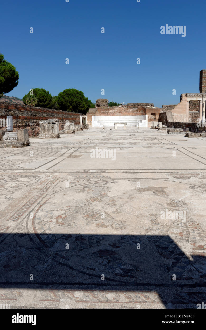 View of the synagogue main assembly hall towards the apse. Sardis ...