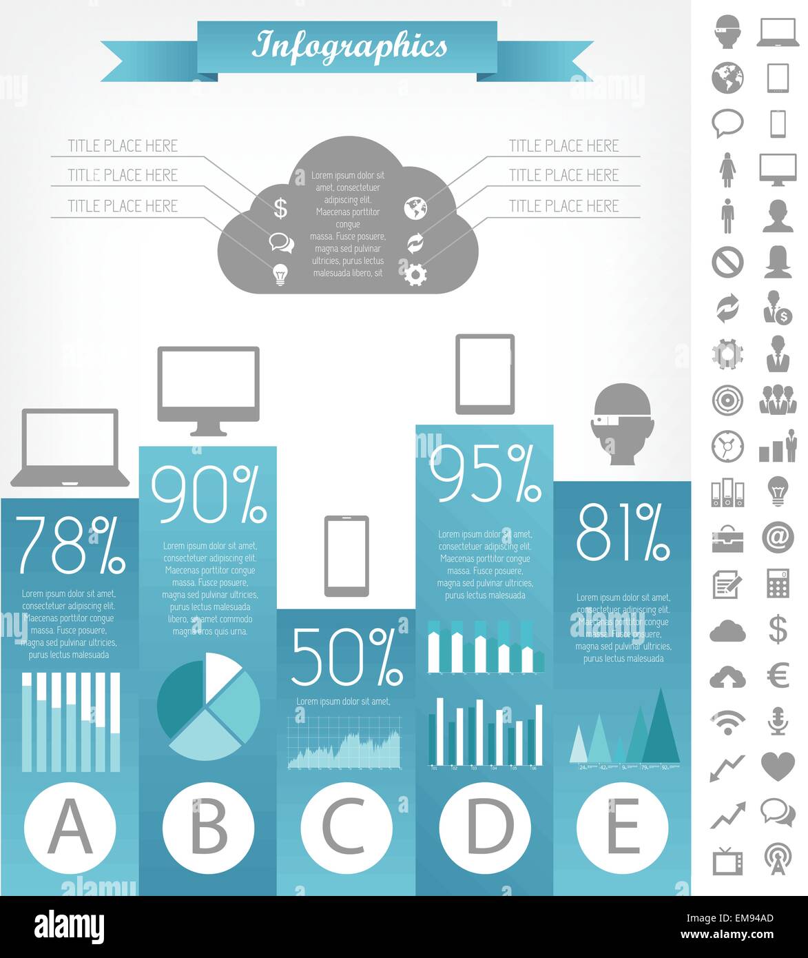 IT Industry Infographic Elements Stock Vector Image & Art - Alamy