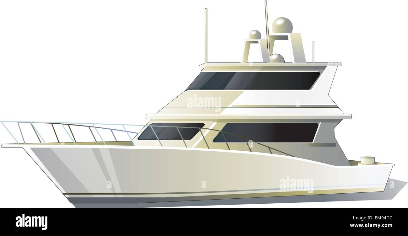 Luxury Motor Yacht Stock Vector Images - Alamy