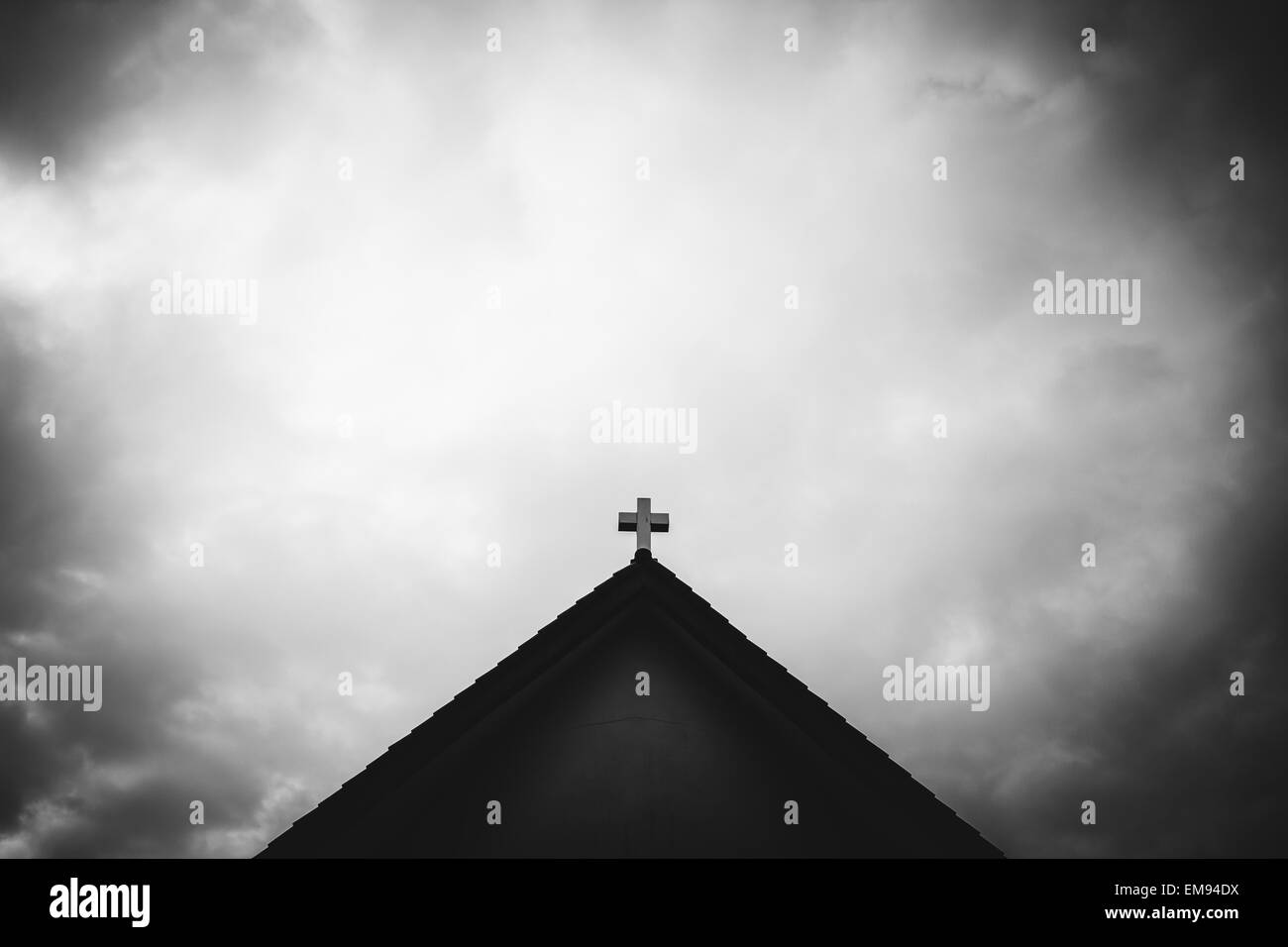 cross on the church roof Stock Photo - Alamy