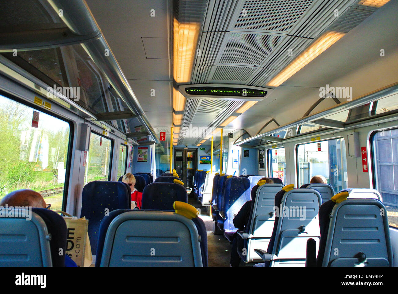 Inside Midland London train carriage England UK Stock Photo - Alamy