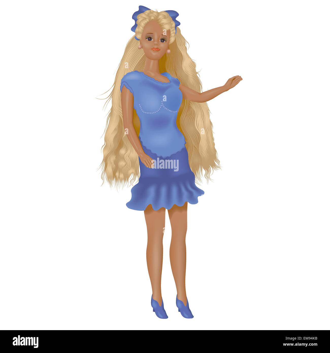 Doll with dress Stock Vector Images - Alamy