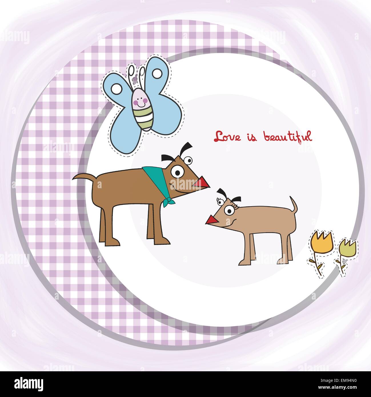 Friendly of dogs Stock Vector Images - Alamy