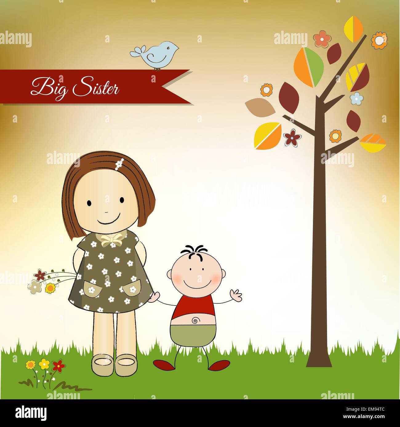 Big Brother And Little Sister Clip Art