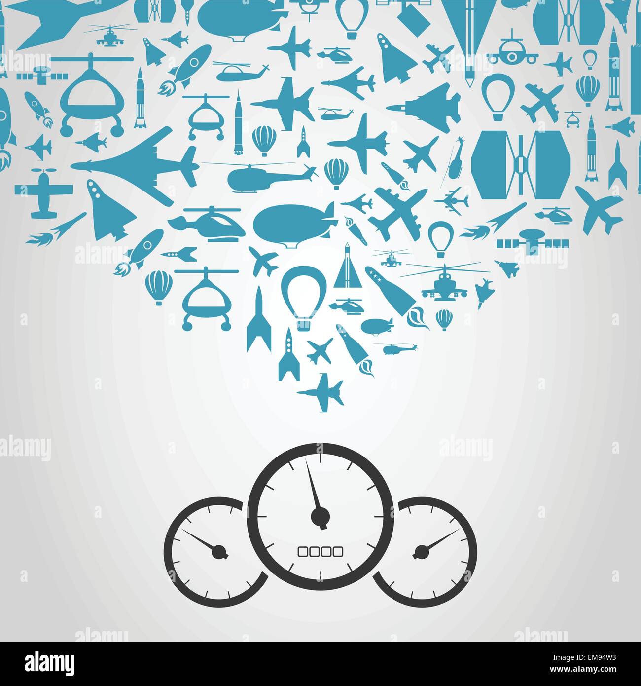 Speedometer airplane Stock Vector Images - Alamy