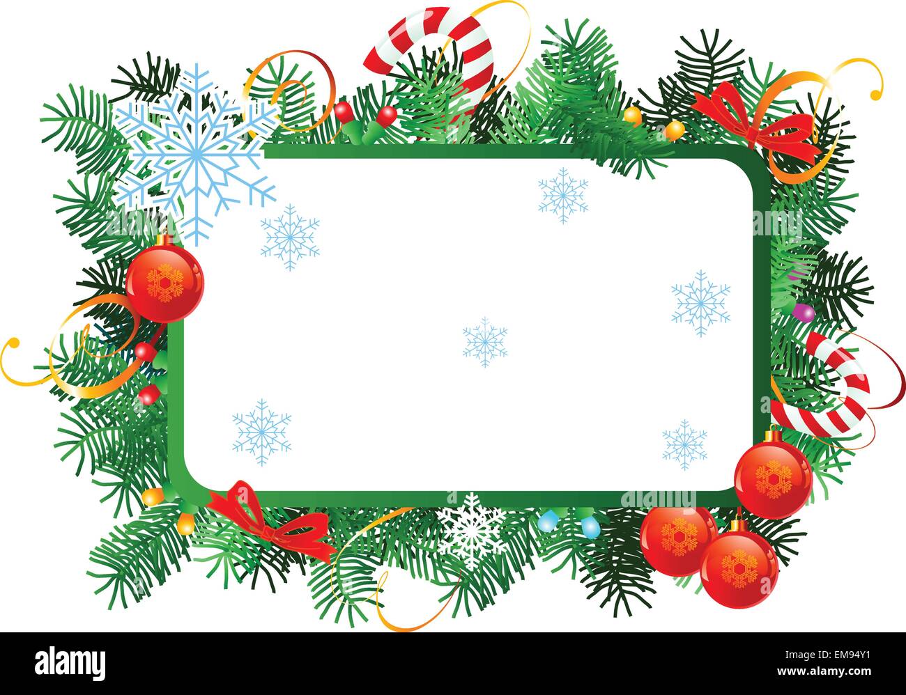 Christmas lights frame Stock Vector Images - Alamy