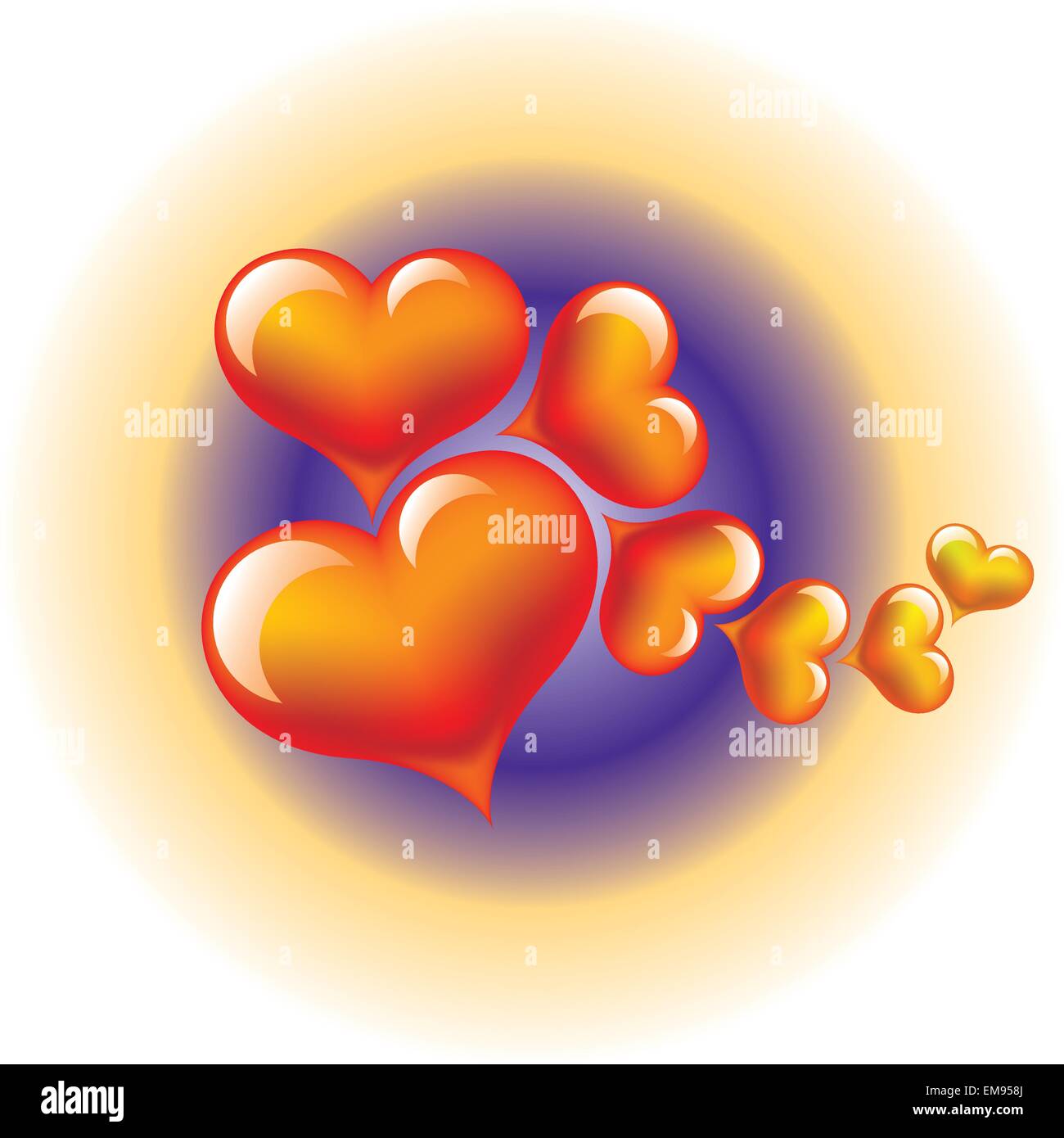 Label design set hearts hi-res stock photography and images - Alamy
