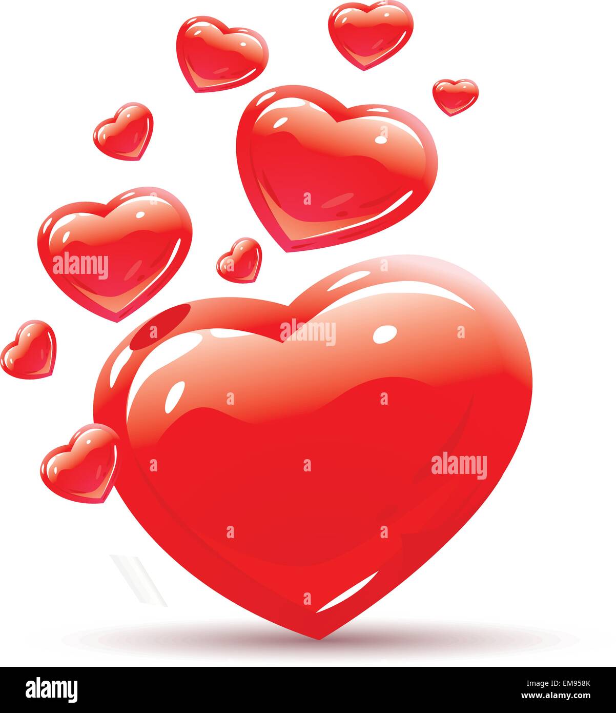 Hand drawn hearts sketch Stock Vector Images - Alamy