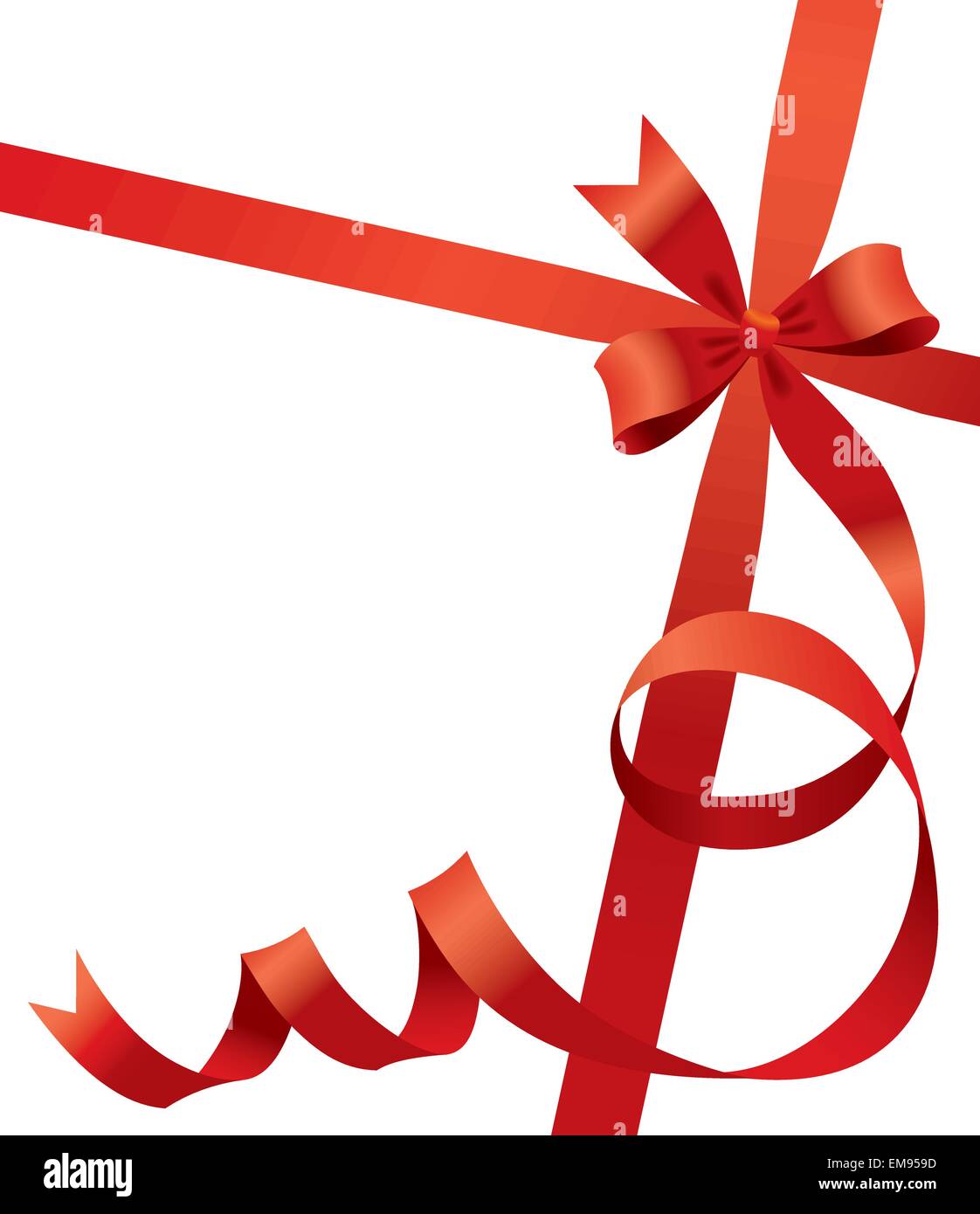 Shiny red satin ribbon on white background Stock Vector Image & Art - Alamy