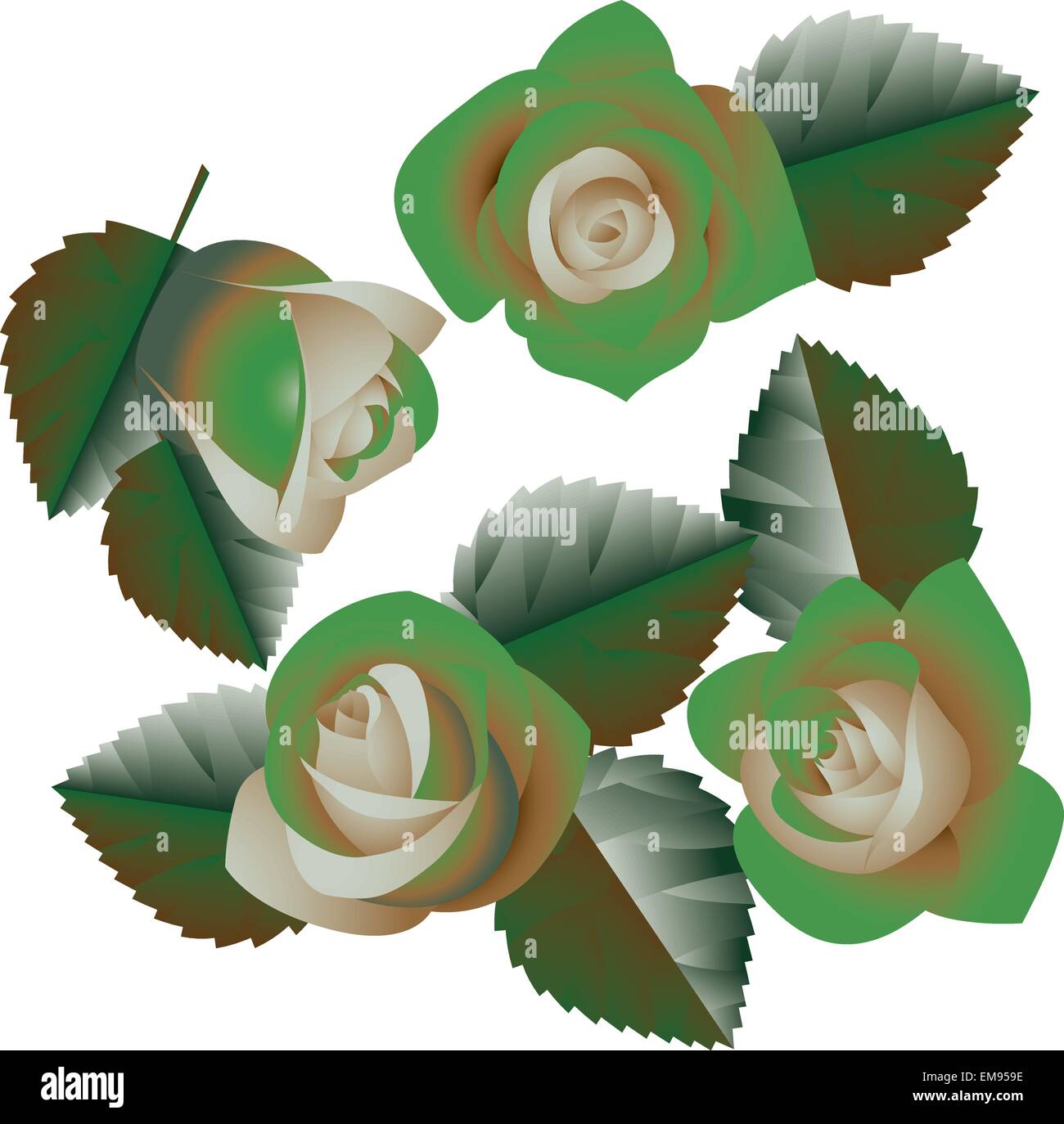 Red roses rose flower bouquet Stock Vector Images - Alamy