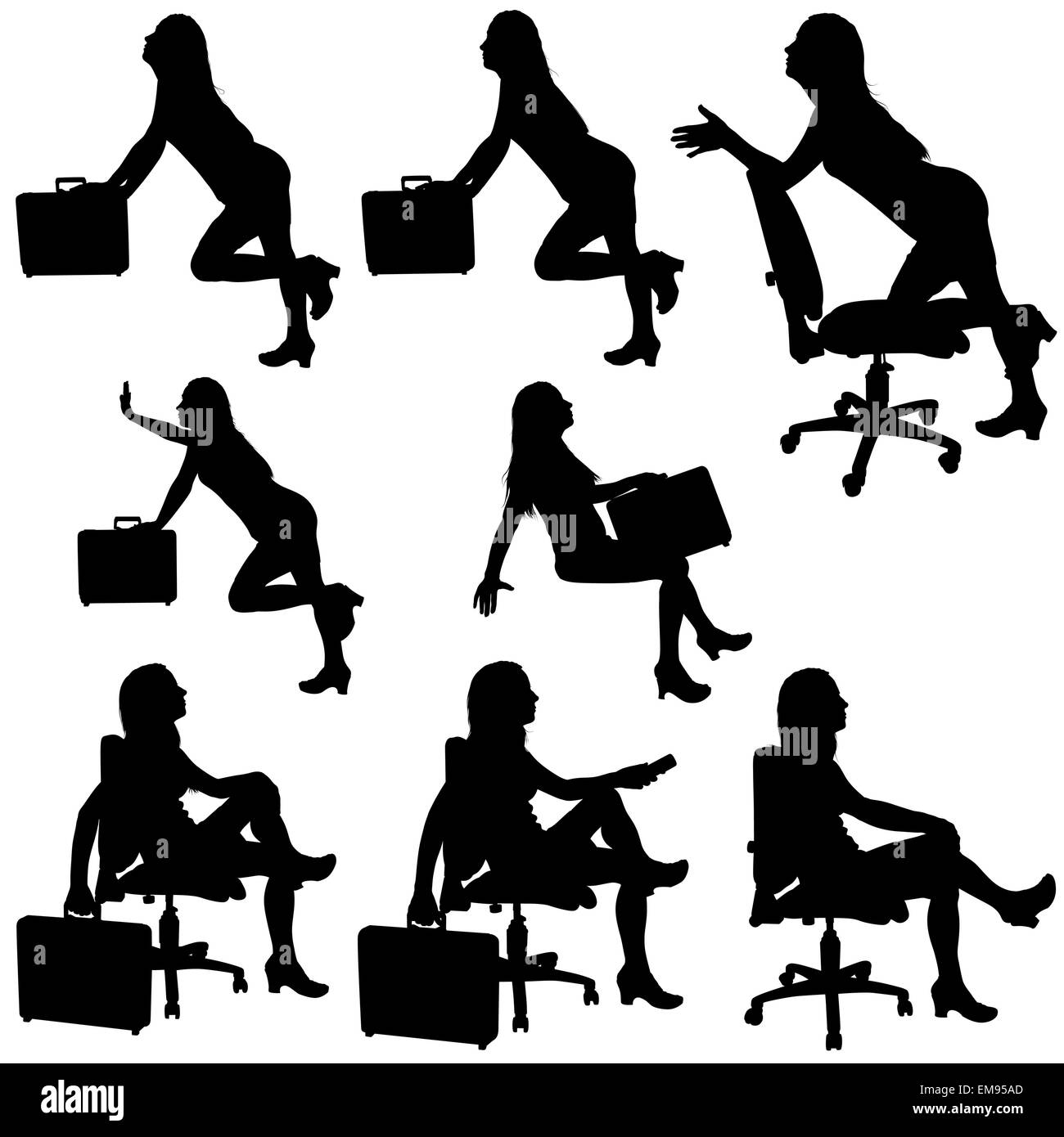 Business Woman Silhouettes Stock Vector Image & Art - Alamy