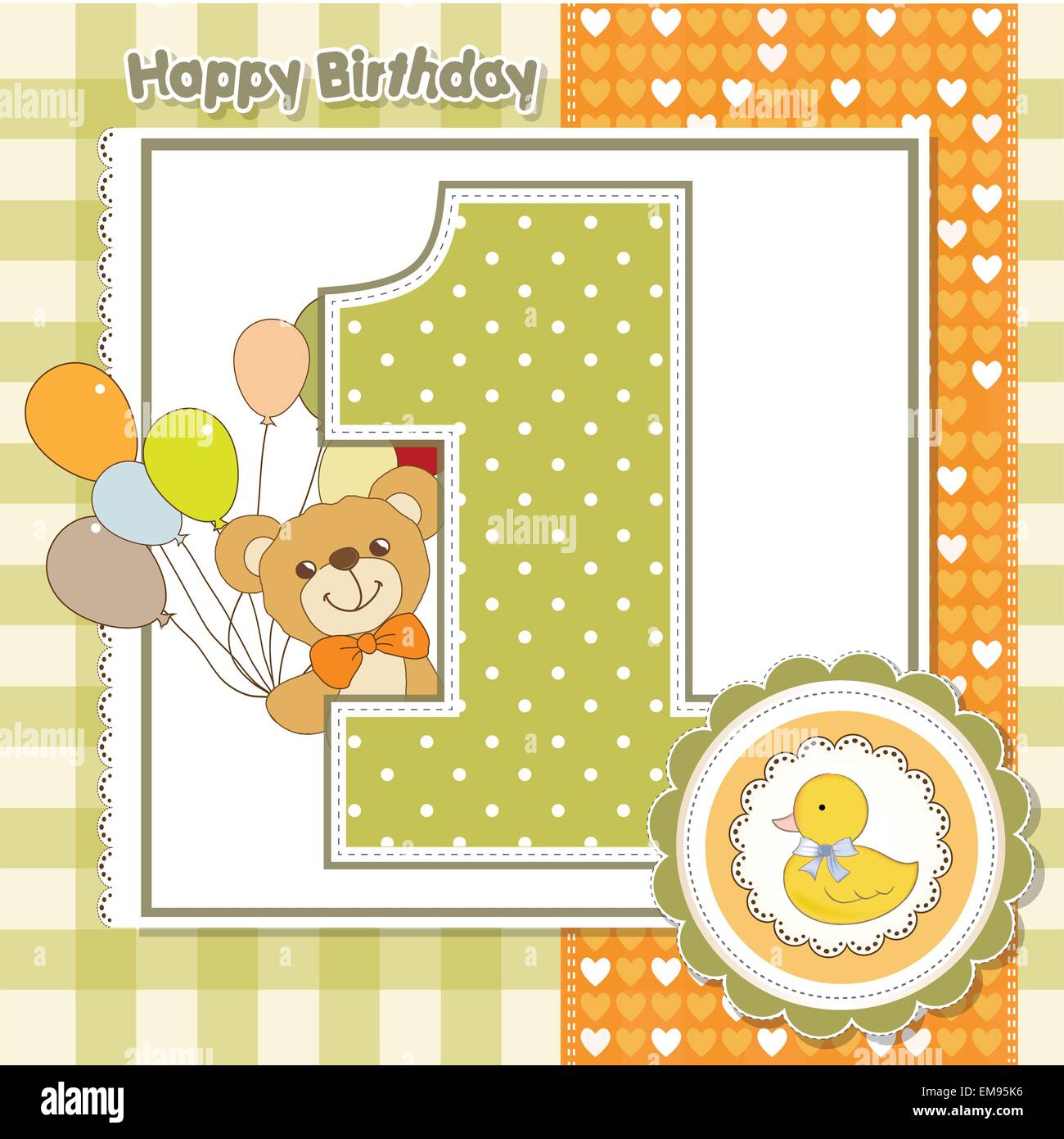 first anniversary card Stock Vector Image & Art - Alamy
