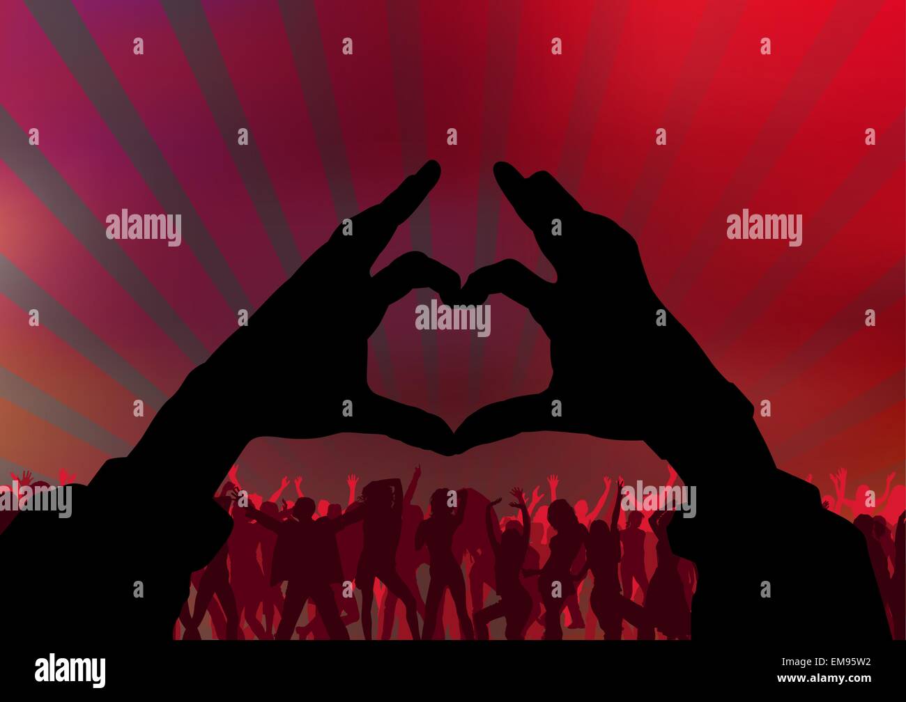 Dance floor disco party Stock Vector Images - Alamy