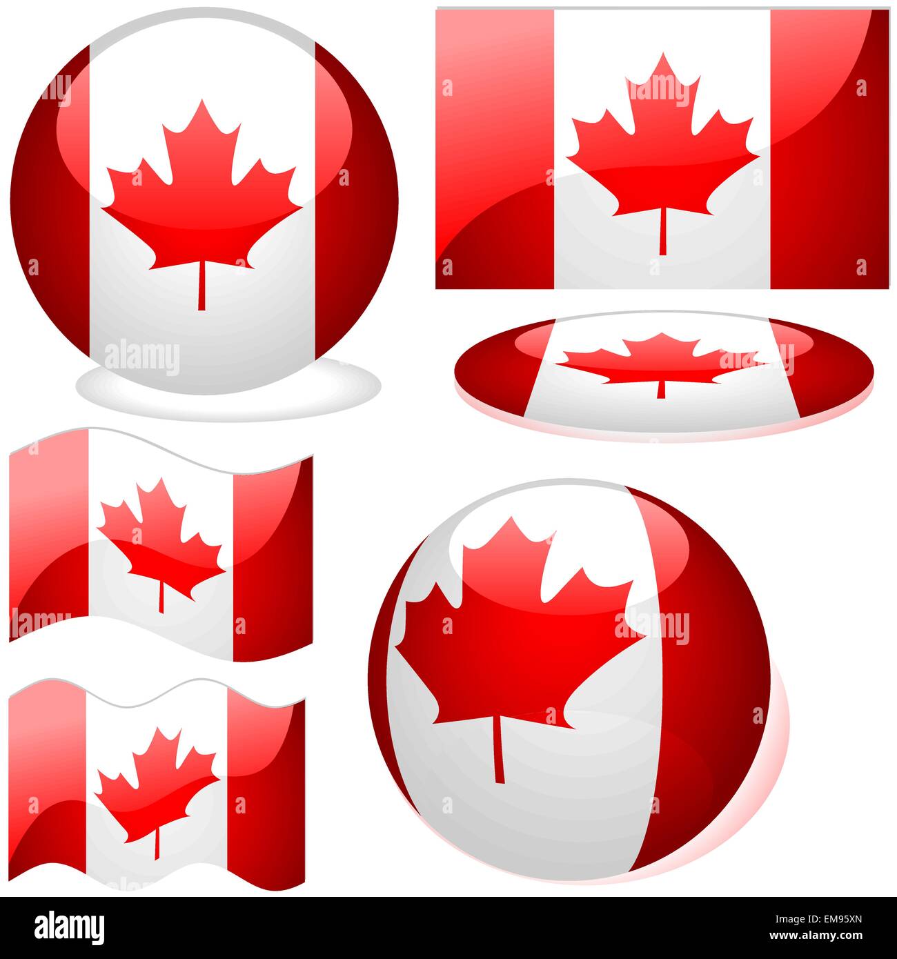 The flags of canada Stock Vector Images - Alamy