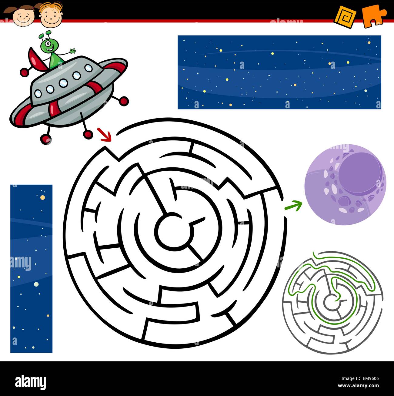 cartoon maze or labyrinth game Stock Vector Image & Art - Alamy