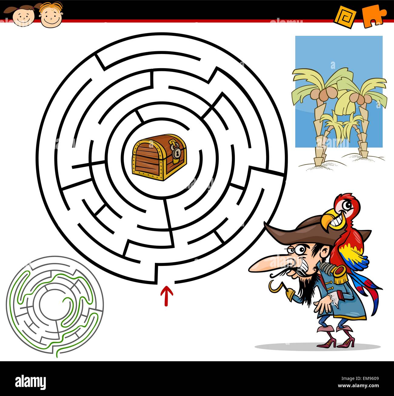 cartoon maze or labyrinth game Stock Vector Image & Art - Alamy