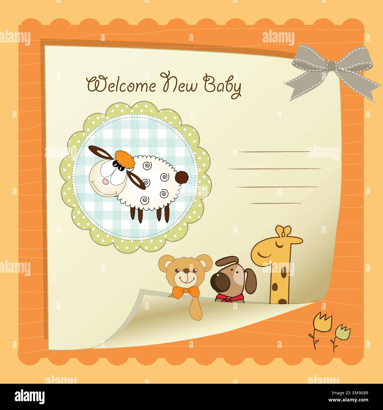 baby shower card Stock Vector Image & Art - Alamy