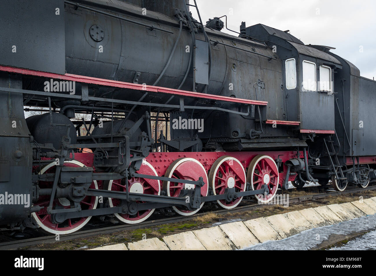 Retro steam railway train Stock Photo - Alamy