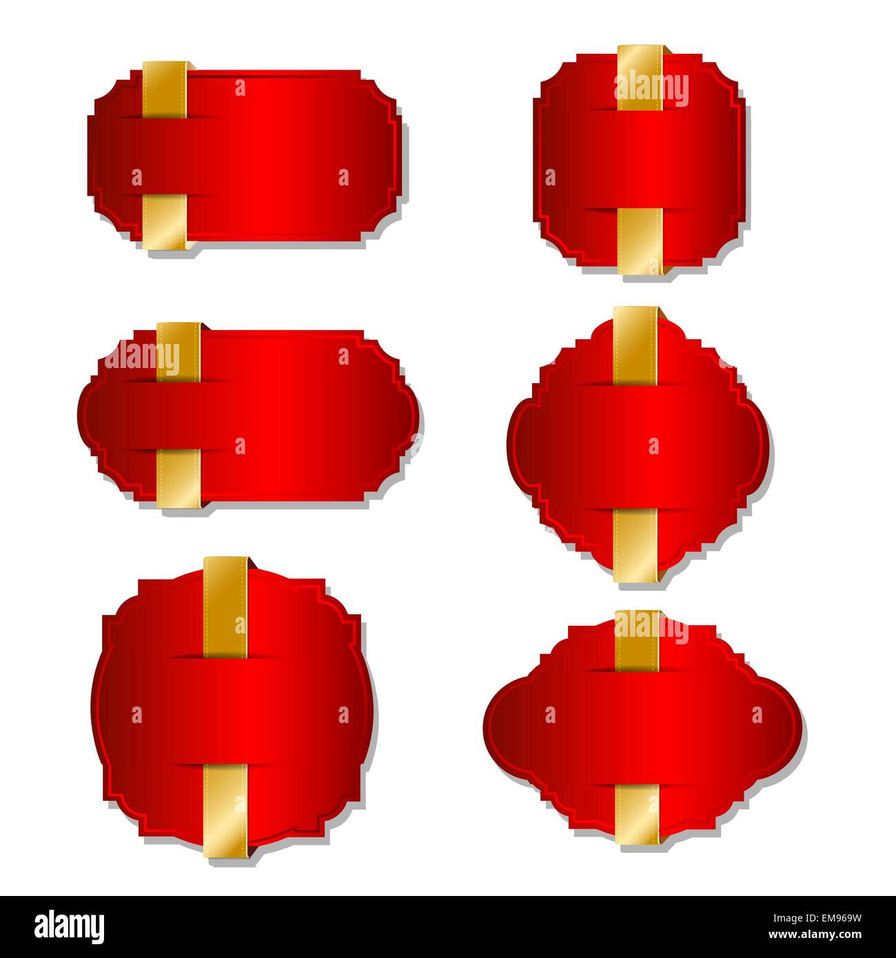 Luxury label items set isolated on white format hi-res stock ...