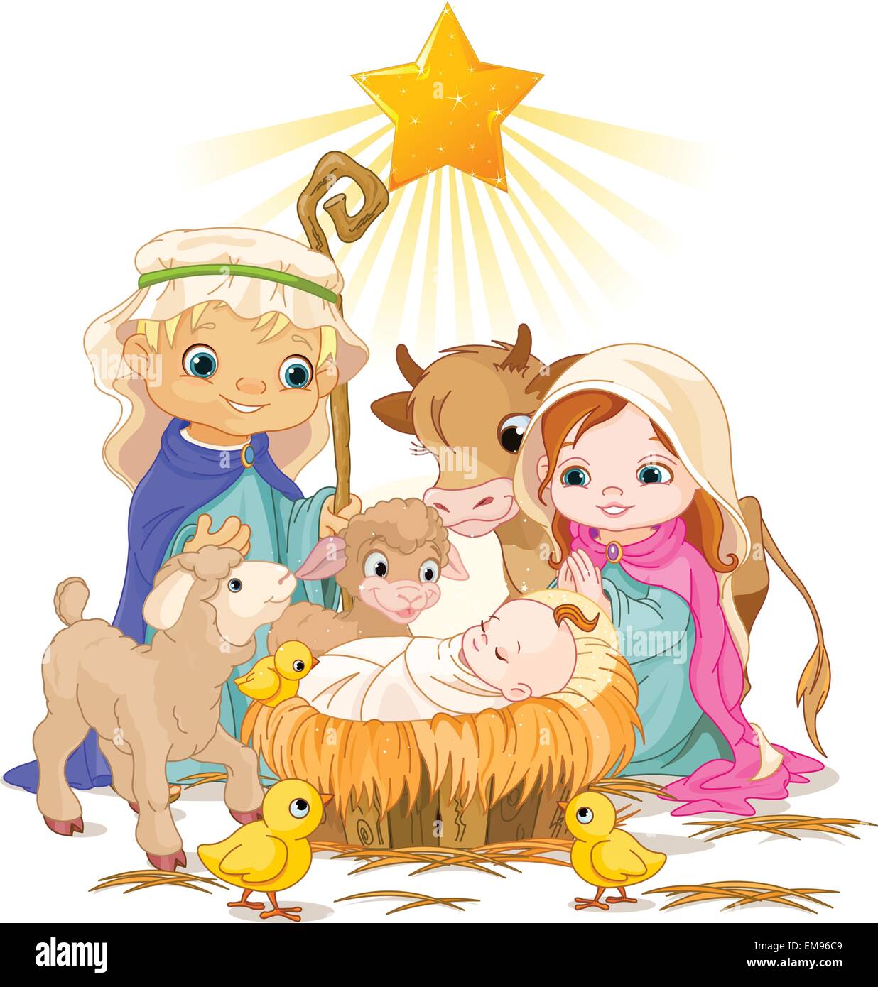 Joseph christ child holy Stock Vector Images - Alamy