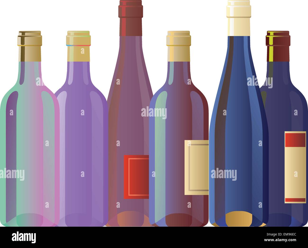 White glass bottles Stock Vector Images - Alamy