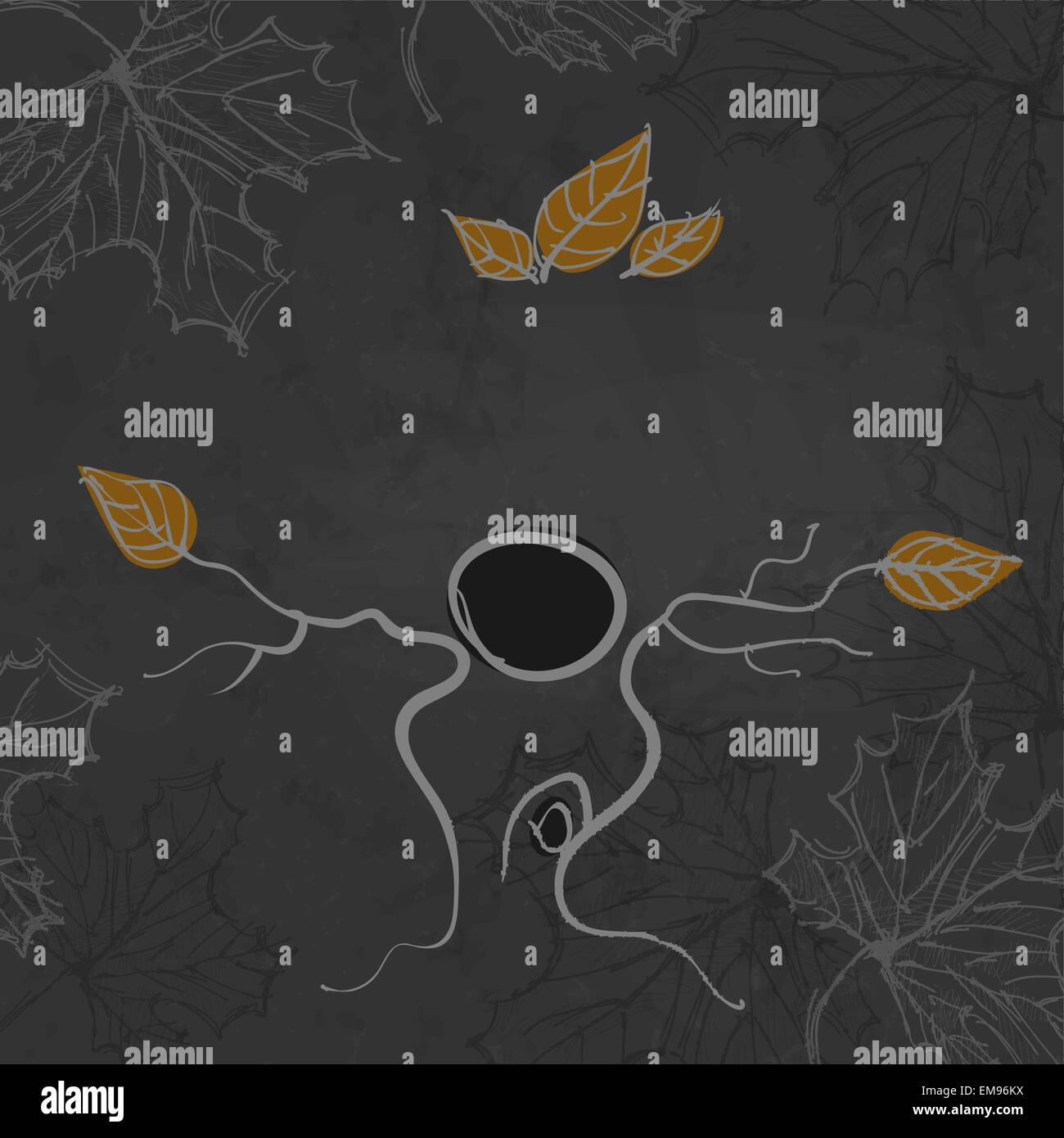 Hand drawn autumn background Stock Vector Images - Alamy