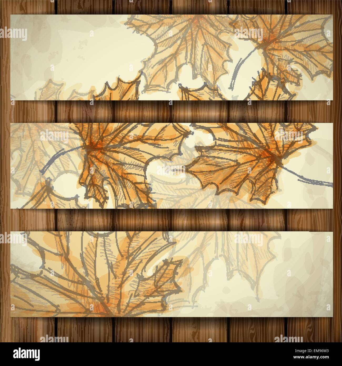 Hand drawn autumn background Stock Vector Images - Alamy