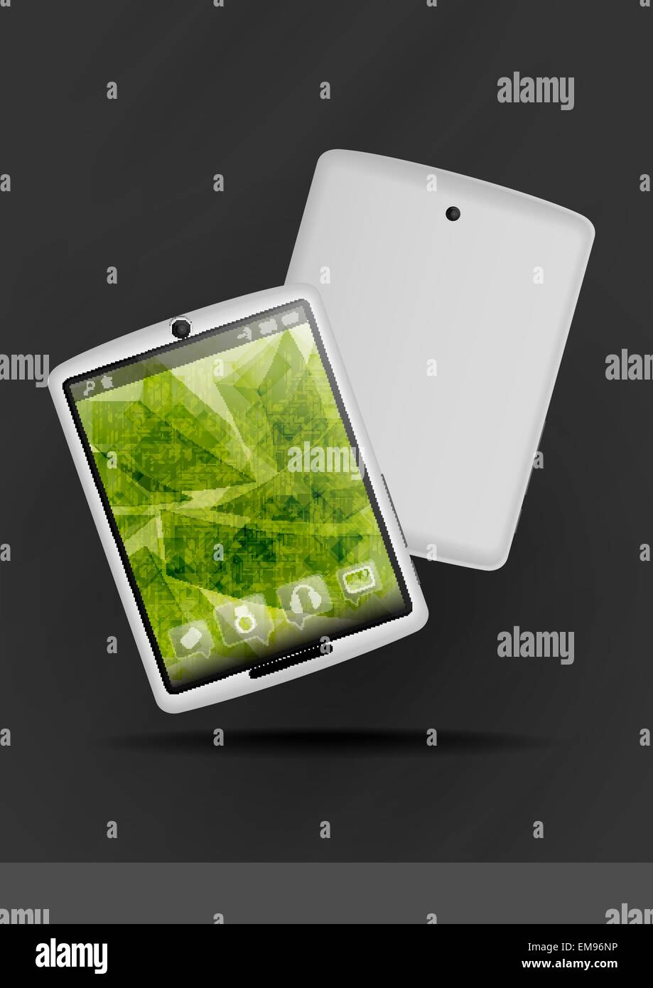 Mobile phone green screen display Stock Vector Images - Alamy