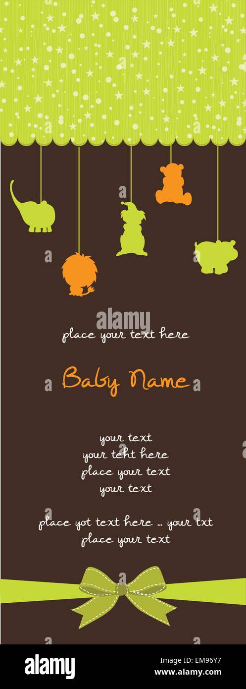 baby shower card Stock Vector Image & Art - Alamy