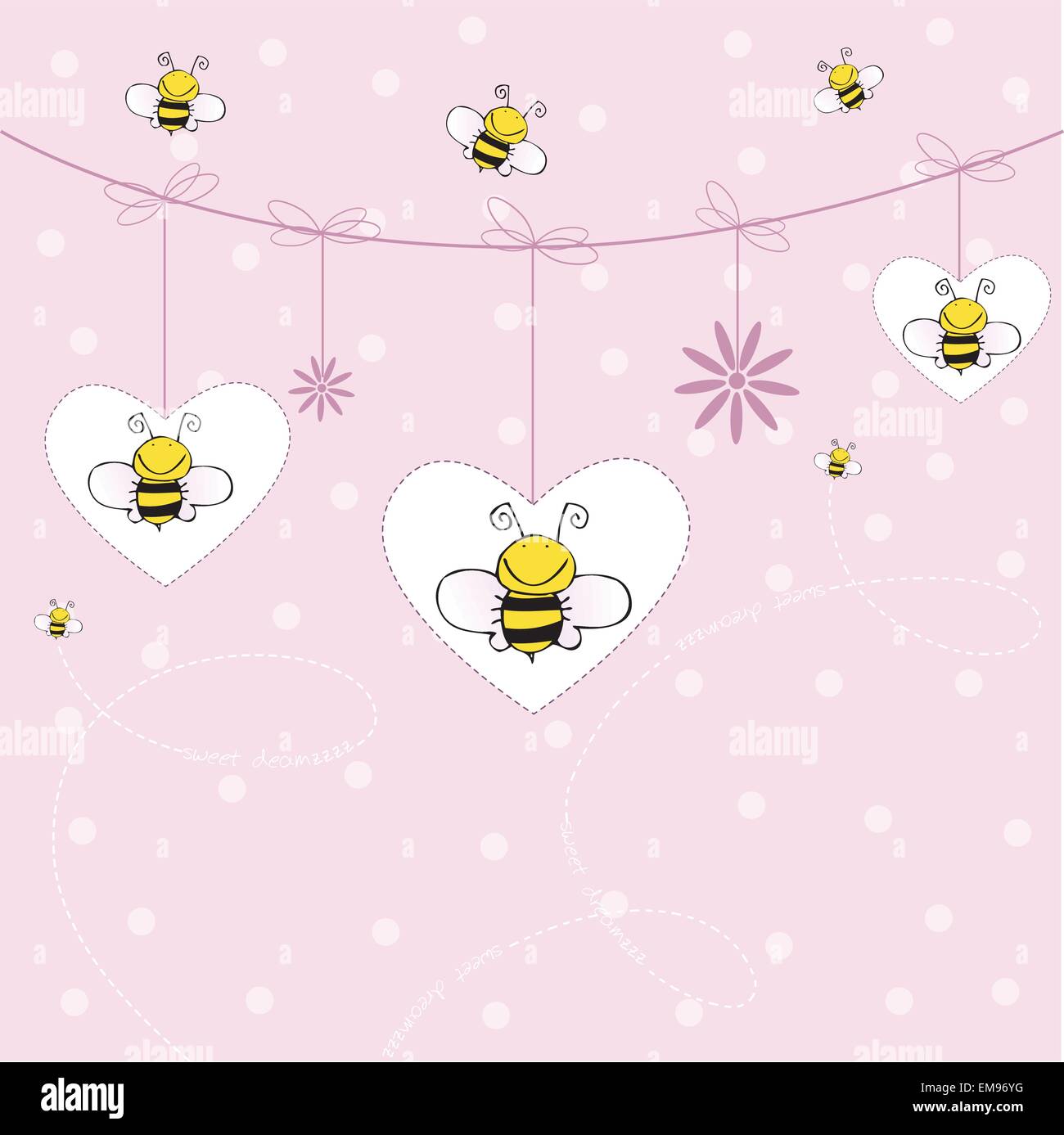 background with bees Stock Vector Image & Art - Alamy
