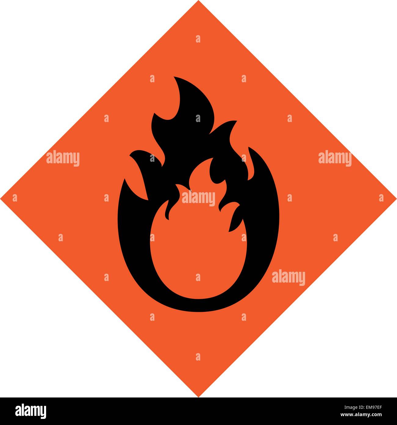 Warning symbol flame Stock Vector Image & Art - Alamy