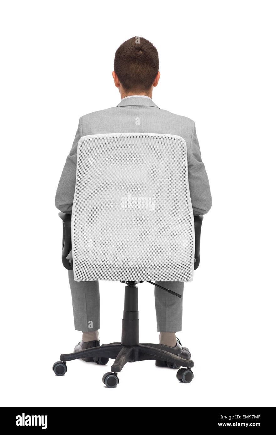 Back view in chair Cut Out Stock Images & Pictures - Alamy