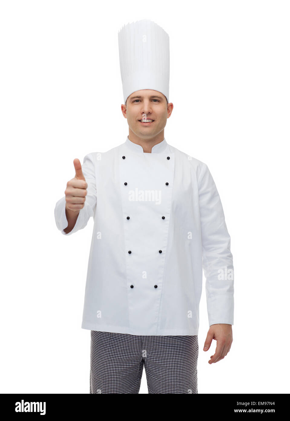happy male chef cook showing thumbs up Stock Photo - Alamy
