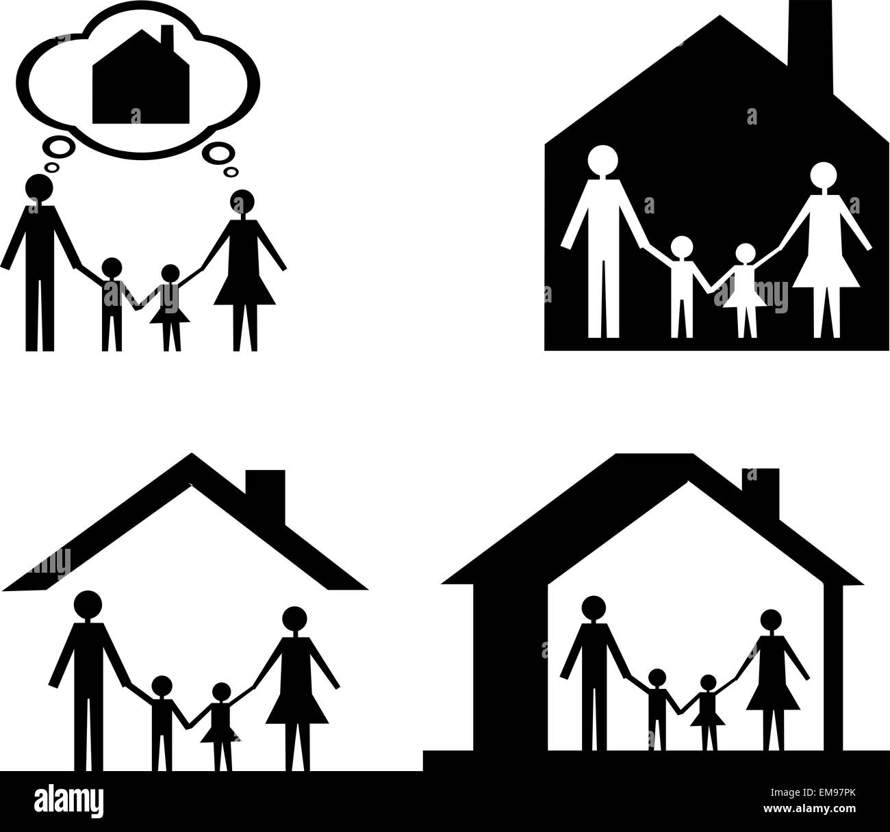 Social protection concept family Stock Vector Images - Alamy
