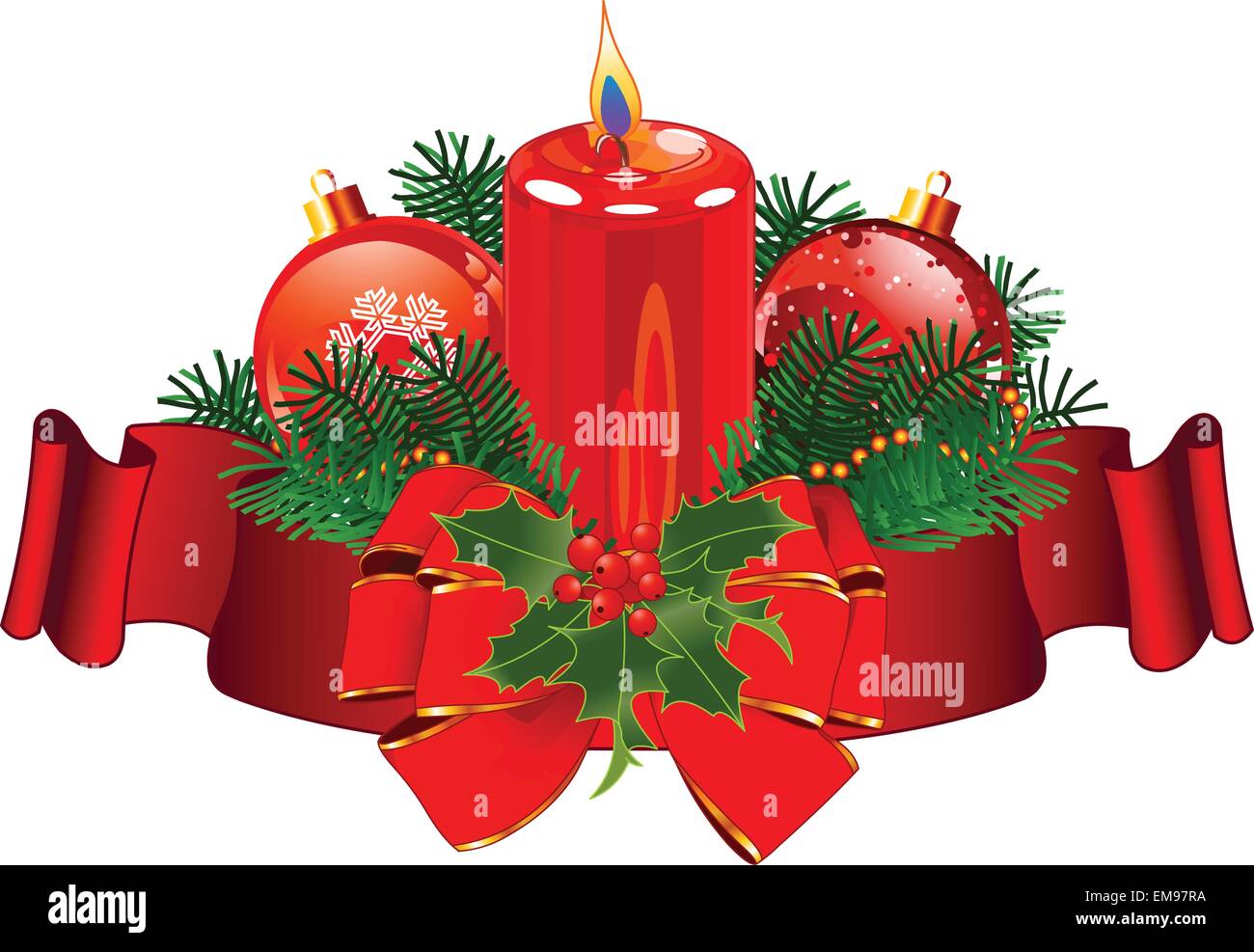 Red christmas tree light Stock Vector Images - Alamy