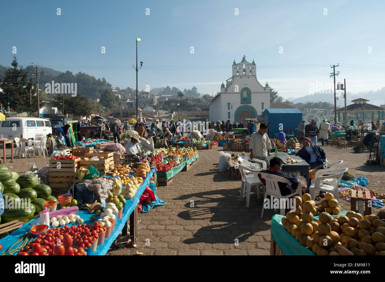 Market Day In San Juan Chamula, Chiapas, Mexico Stock Photo - Alamy