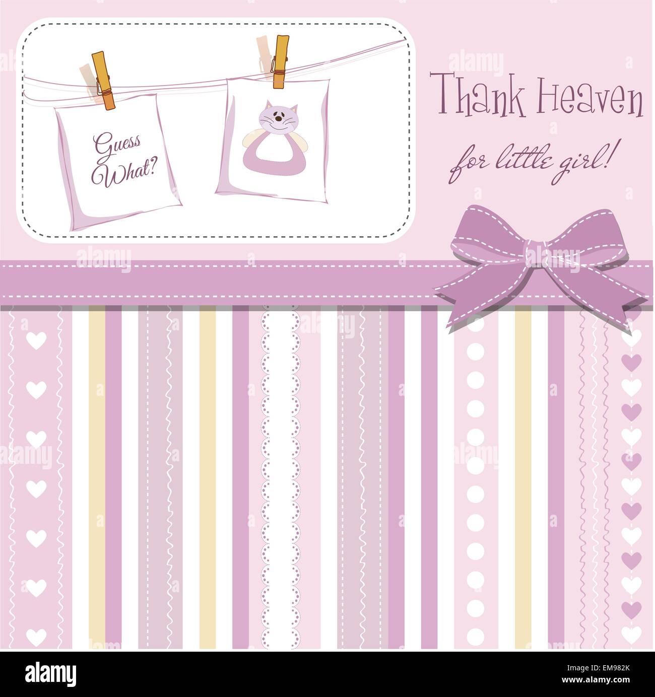 Baby girl shower party Stock Vector Images - Alamy