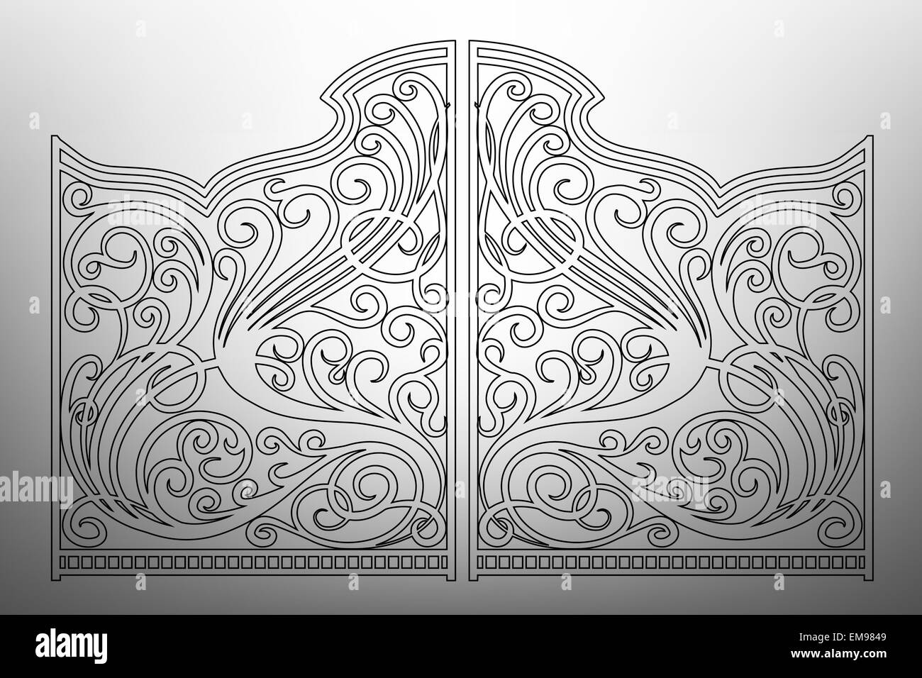 Fairy gate Black and White Stock Photos & Images - Alamy