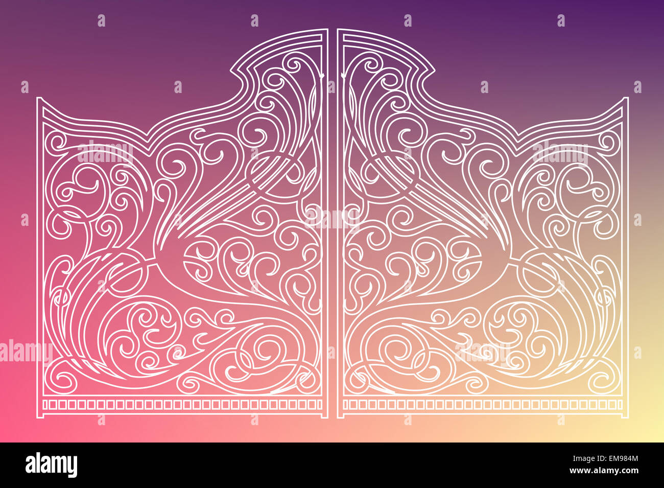 Wrought iron metal gates hi-res stock photography and images - Alamy