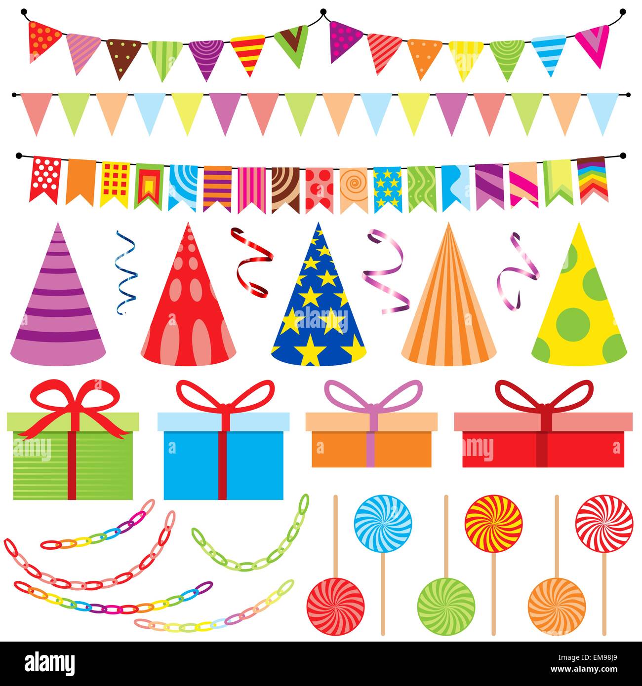 Chain party celebration decoration Stock Vector Images - Alamy