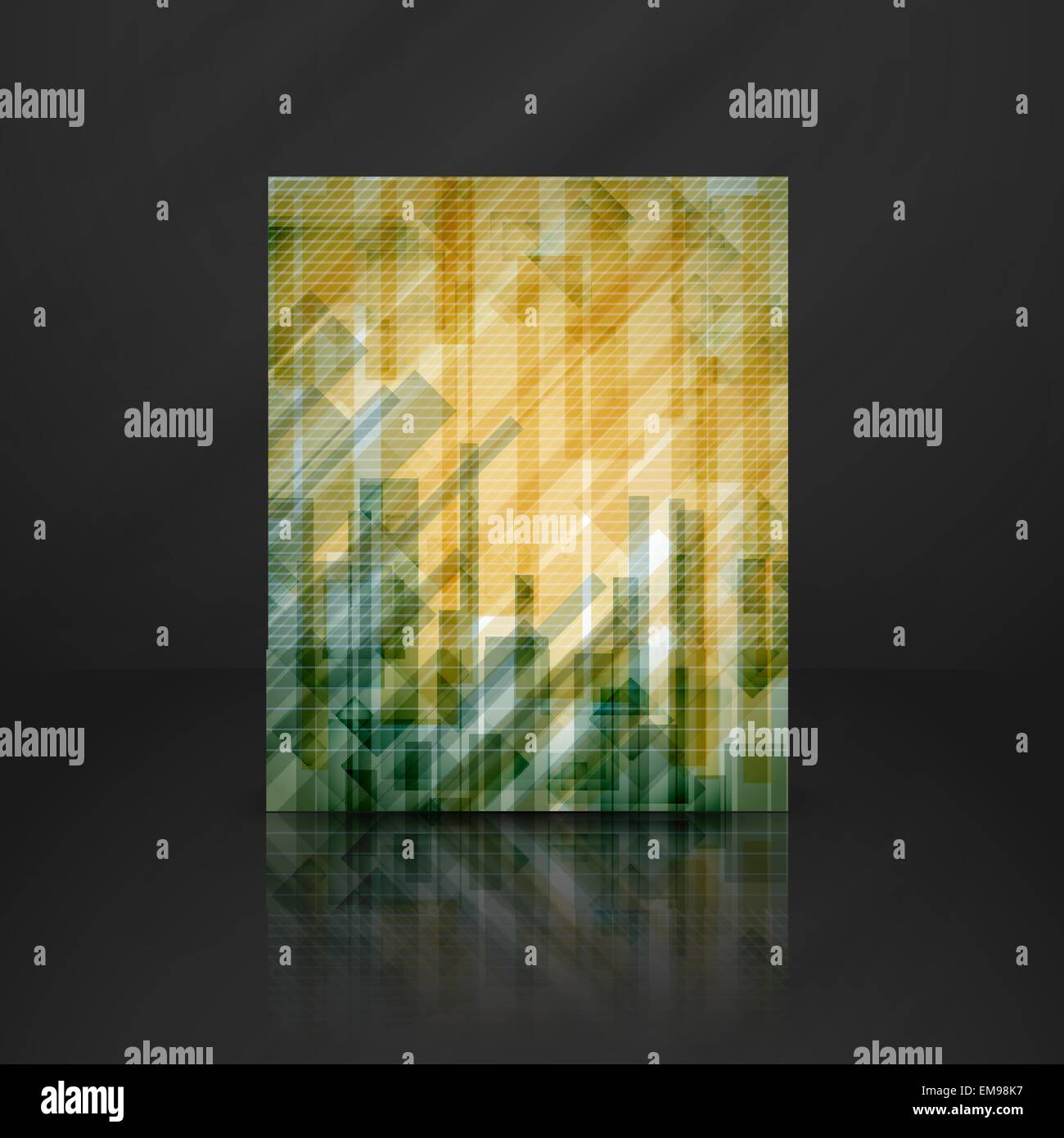 Abstract Yellow Rectangle Shapes Background Stock Vector Image & Art ...