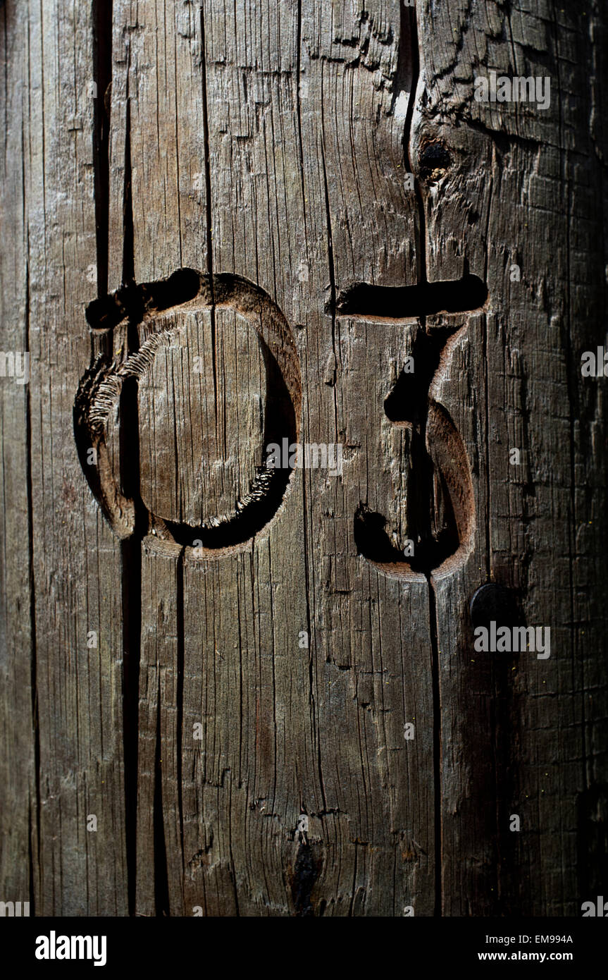 Wood Carved Numbers Stock Photos & Wood Carved Numbers Stock Images - Alamy