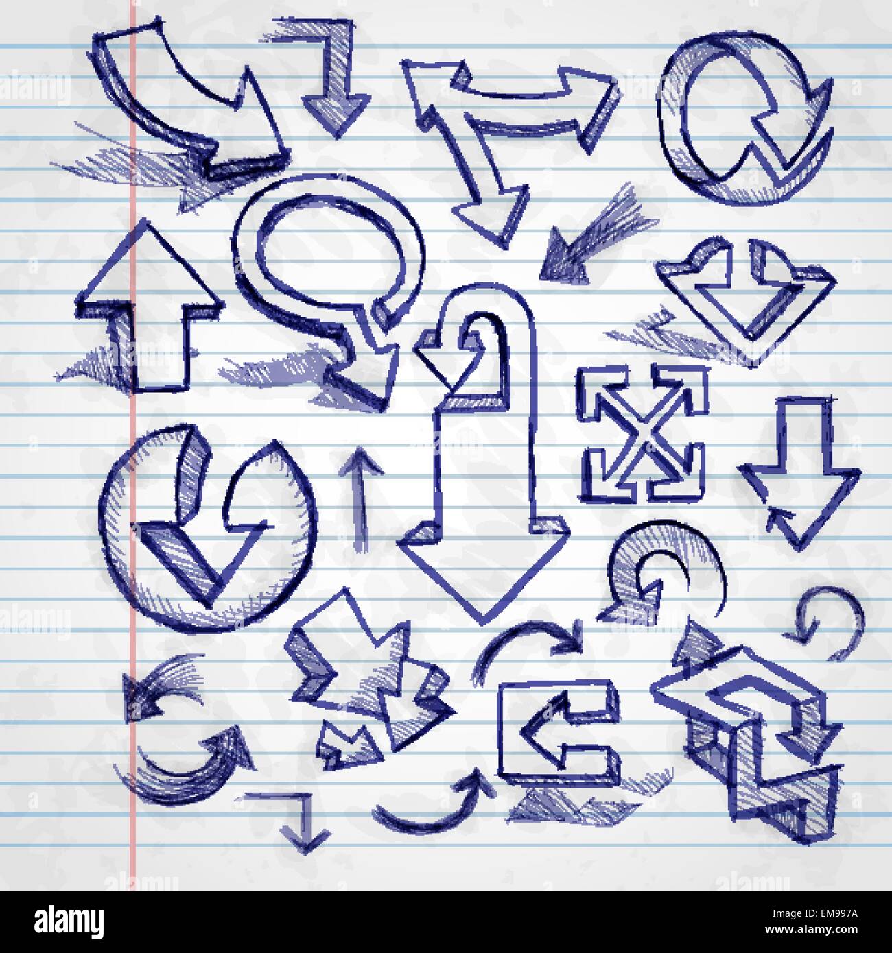 Hand drawn outline shapes Stock Vector Images - Alamy